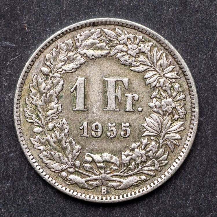 Silbermünze 1 Fr. 1955 B, Helvetia Schweiz | Kaufen auf Ricardo