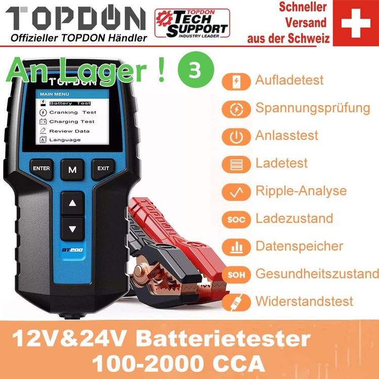 TOPDON BT200 12V Digital Autobatterietester | Kaufen auf Ricardo