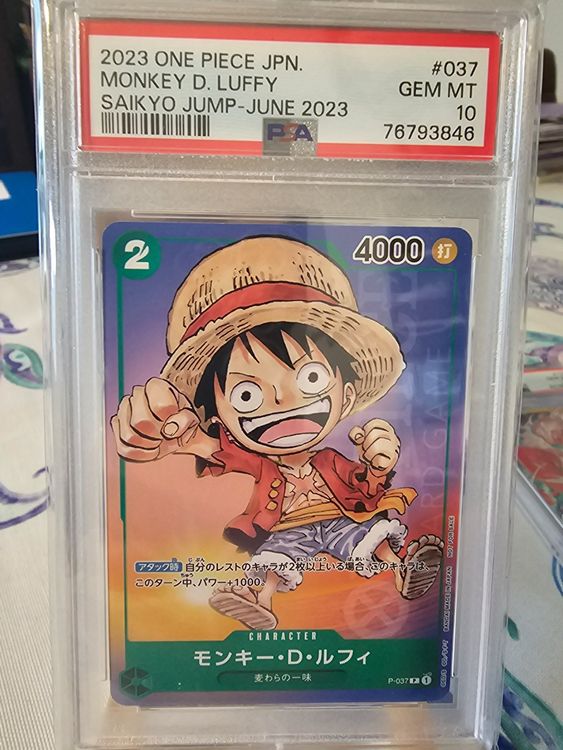 One Piece Monkey D. Luffy Saikyo Jump PSA 10 JP ab 1.- (Neu (gemäss ...