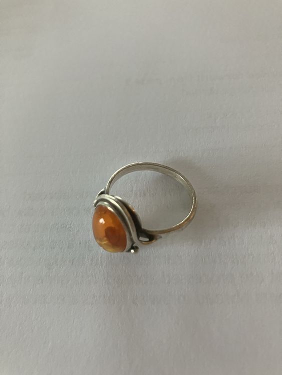 Silber Ring mit Bernstein - Gr. 59 (Gebraucht) in Bubikon für CHF 20 ...