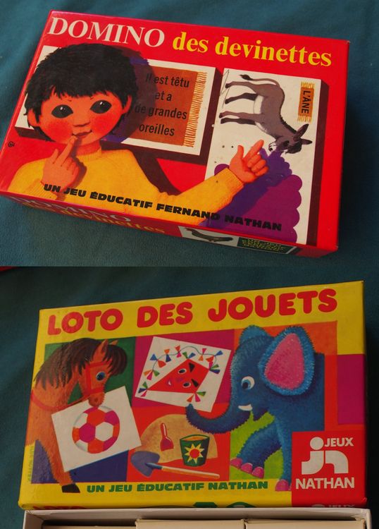 Nathan 2x loto des jouets/ domino devinettes vintage 1970's | Kaufen ...