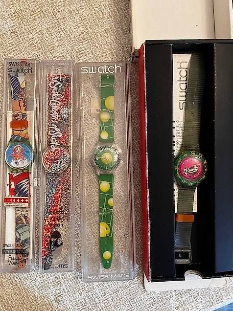 4 Swatch da collezione bellissimi e rari 🎾🎨🏂🏻 (Nuovo (secondo la ...