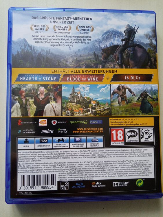 The Witcher 3: Wild Hunt - Game of the Year Edition PS4, PS5 (Gebraucht) in Gossau SG für CHF 17 ...