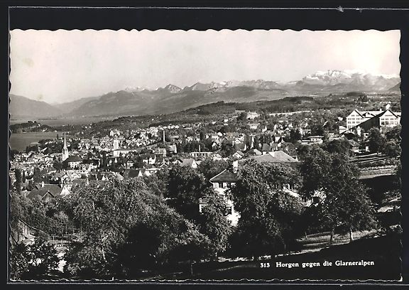 AK Horgen, Blick gegen die Glarneralpen | Kaufen auf Ricardo