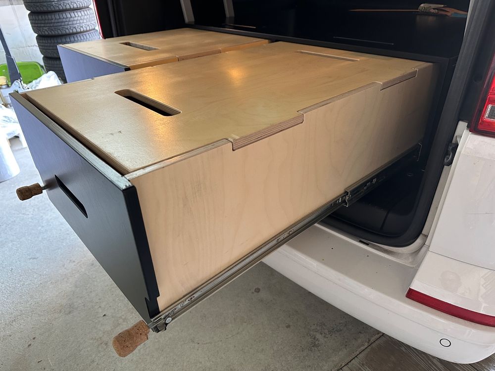 Transportbox / Campingbox mit Schubladen VW T5/T6/T6.1 (Gebraucht) in ...