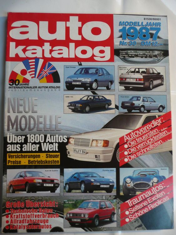 Auto Katalog 1987 (Gebraucht) in Frauenfeld für CHF 30 – mit Lieferung auf Ricardo kaufen