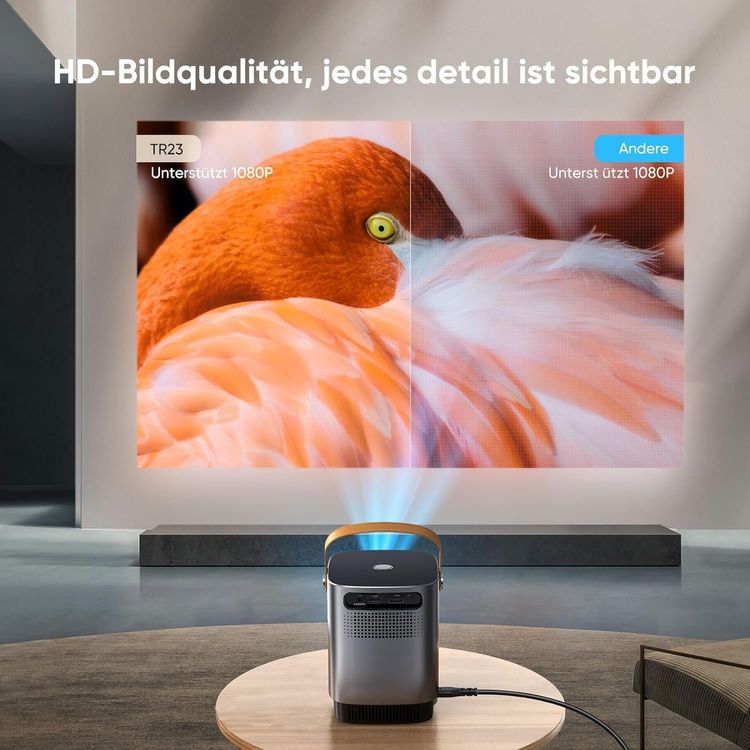 Mini Beamer Full HD 20000 Lumen mit WiFi6 Bluetooth Zoom (Neu und ...