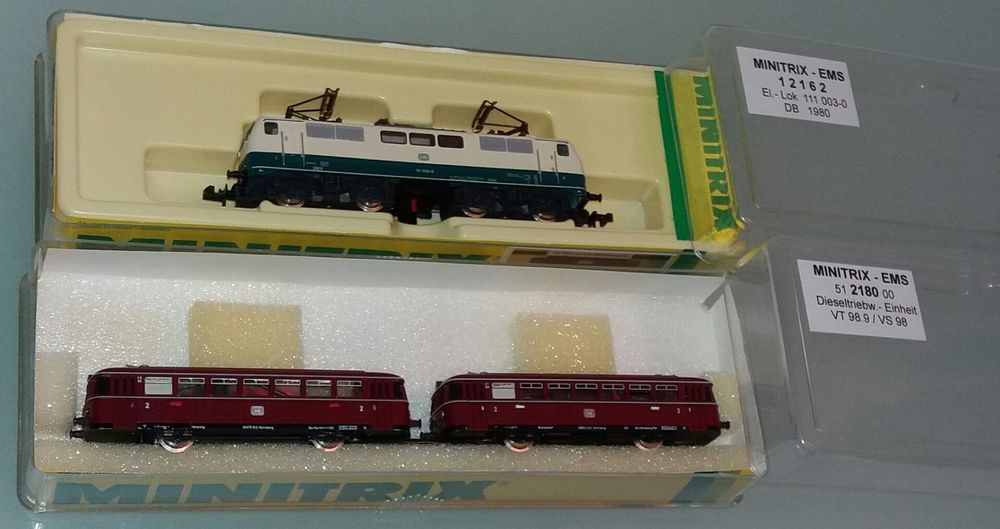 Minitrix EMS - 12162 u. 2180 - Lok u. Dieseltriebzug - N | Kaufen auf ...