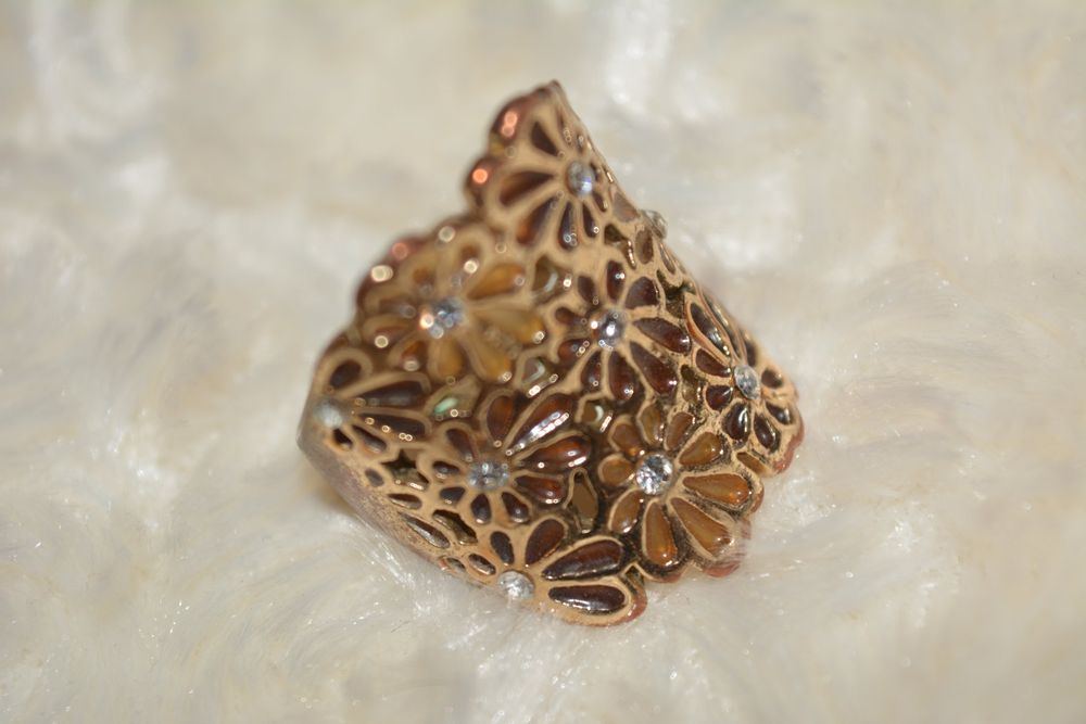 Ring Fingerring 19mm blume blumen | Kaufen auf Ricardo