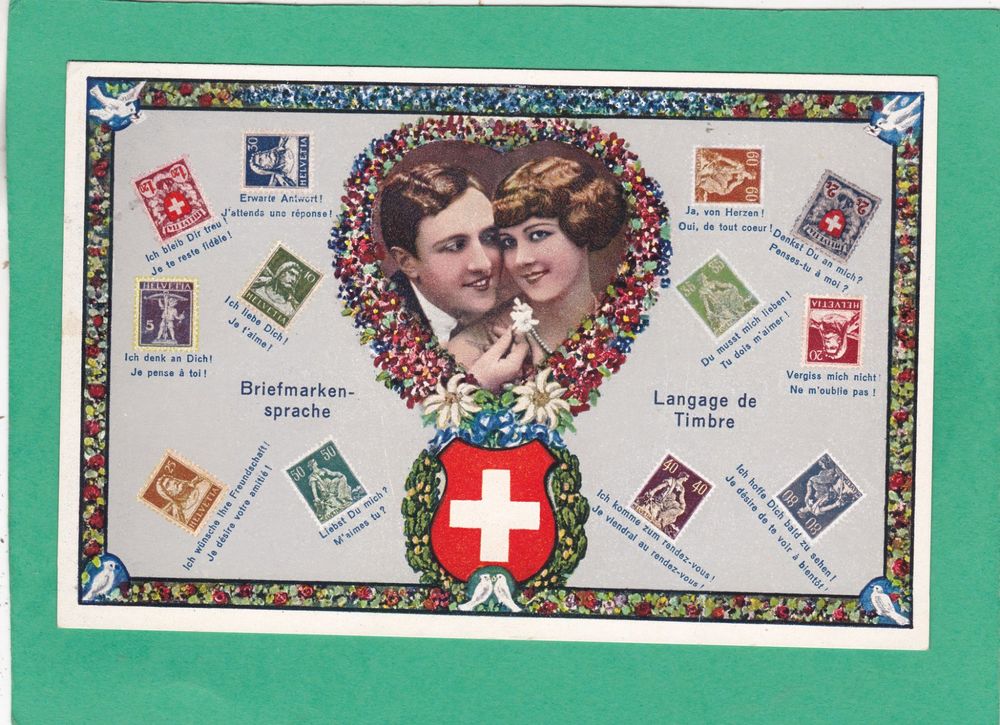 Kitsch Kunst Briefmarkensprache Langage de Timbre | Kaufen auf Ricardo