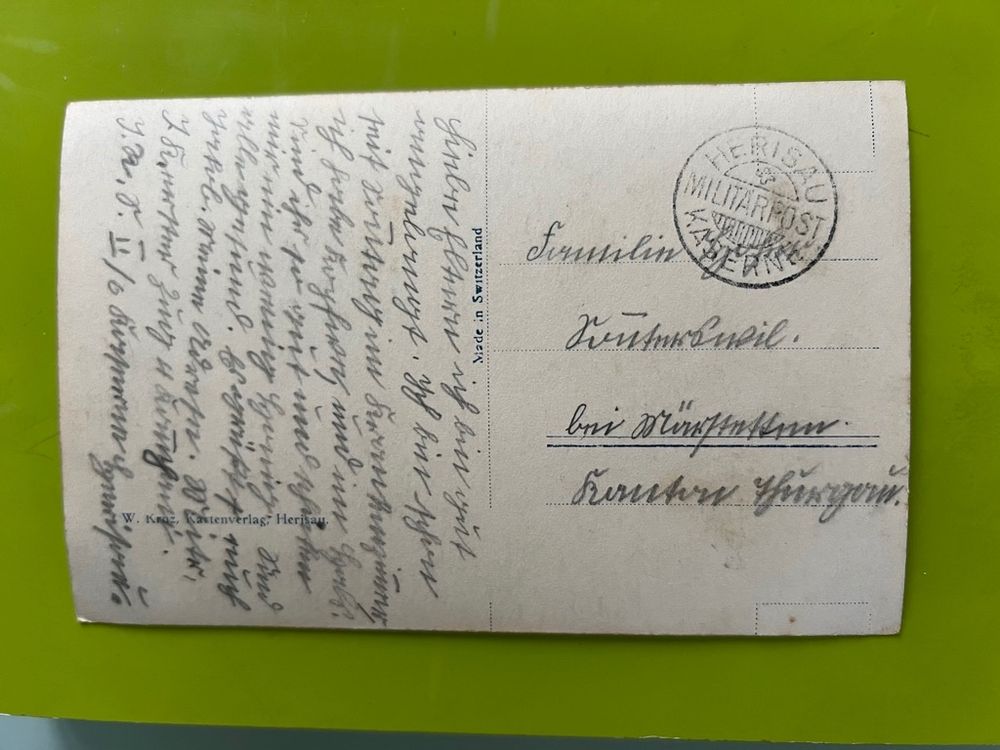 KASERNE IN HERISAU MIT FELDPOSTSTEMPEL (Gebraucht) in Bernhardzell für CHF 5 – mit Lieferung auf ...