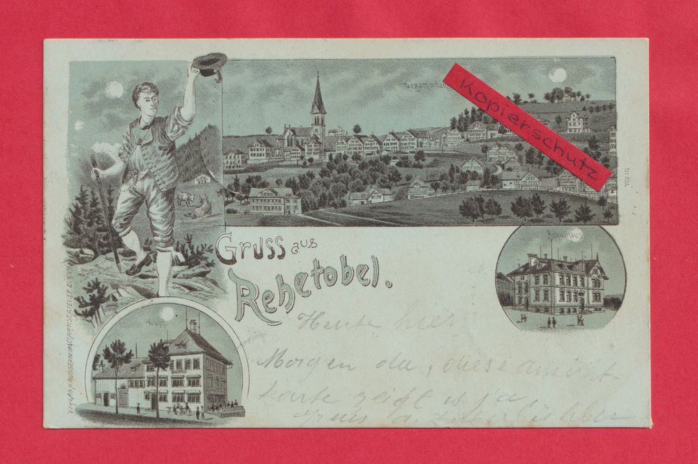 Gruss aus Rehetobel (AR) "Rechtobel" 4-Bild Litho (Gebraucht) in Zürich für CHF 20 – mit ...