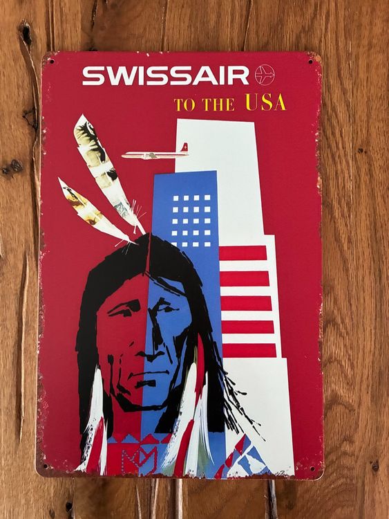 Schönes Swissair Retro Schild - USA Launch - neu! (Neu und ...