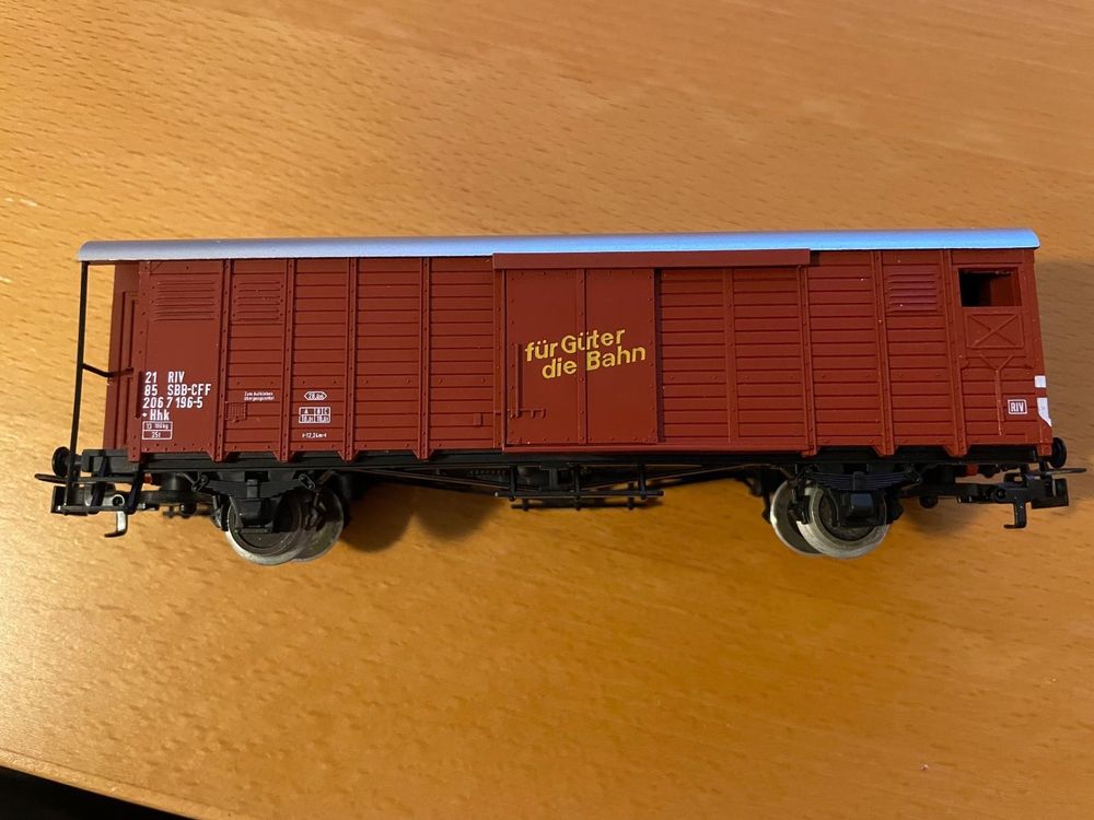 Märklin 4698 Gedeckter Güterwagen mit Bremserhaus SBB (Neu und ...