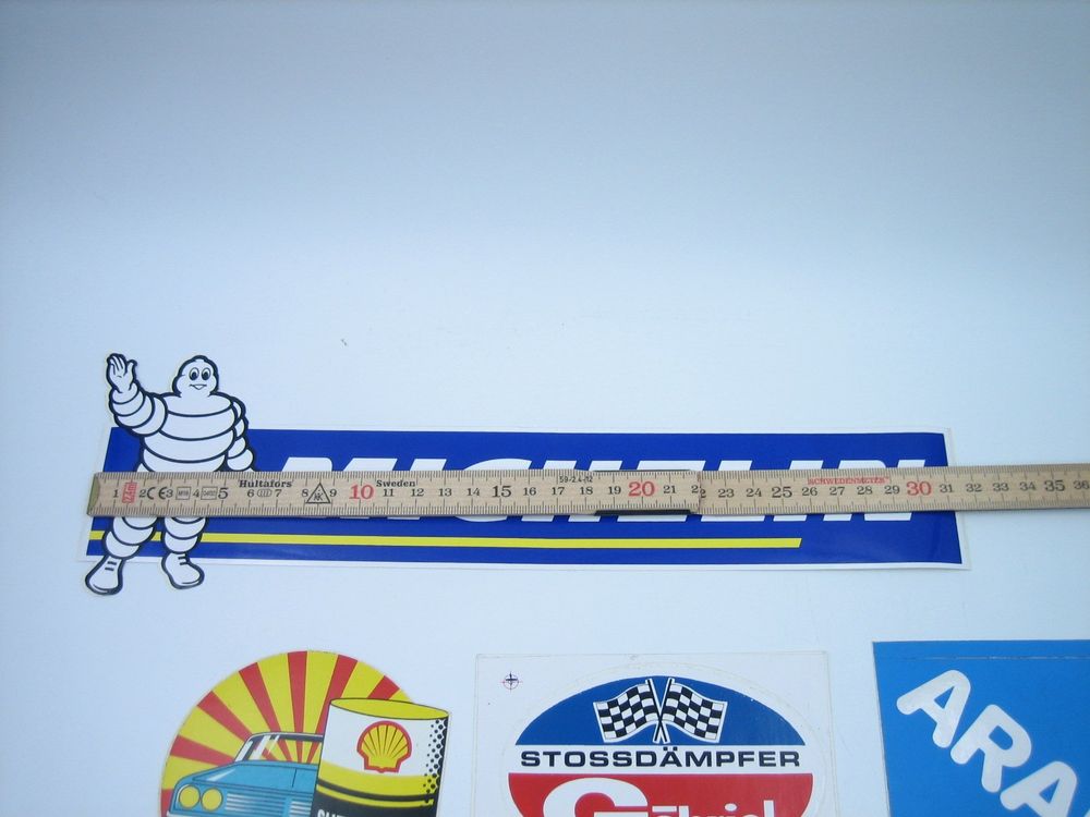 Vintage Lot alte Aufkleber/Sticker Michelin Shell Aral (Gebraucht) in ...