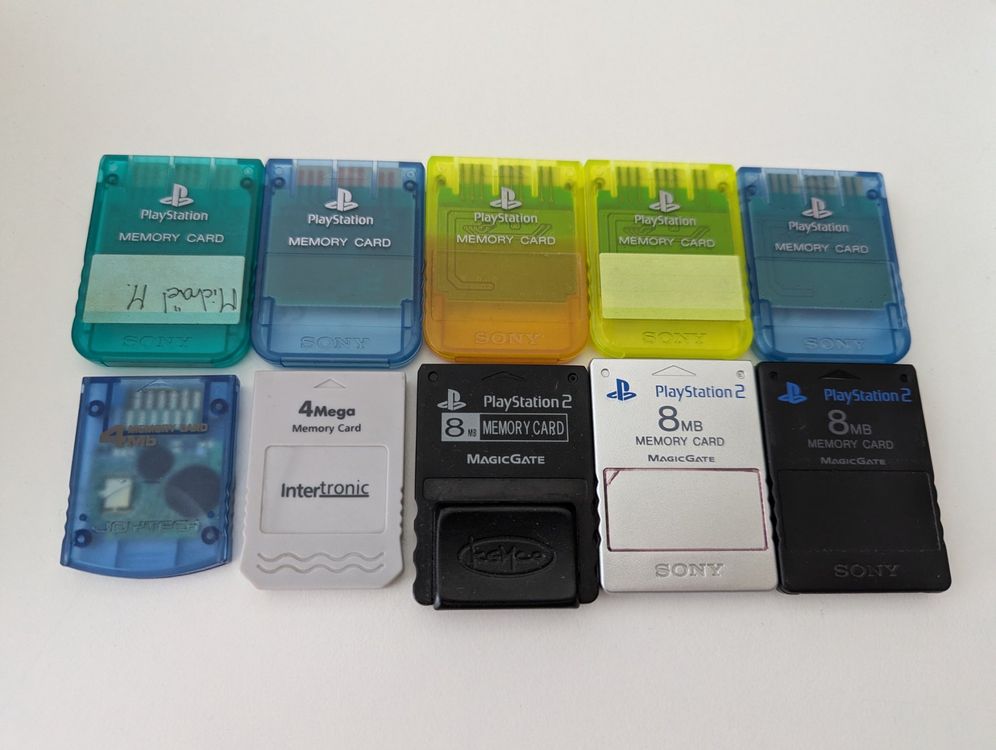 10 x Memory Card Ps1 PS2 Gamecube (Gebraucht) in Hünenberg See für CHF ...