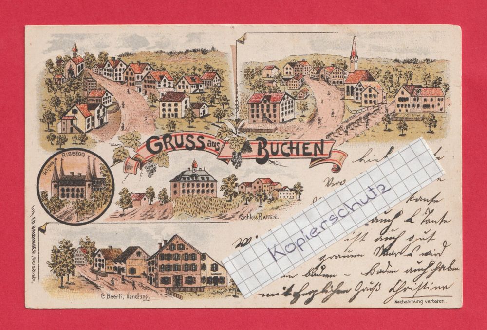 Gruss aus Buchen (SG) Farb-Litho Rorschach Staad Thal (Gebraucht) in Zürich für CHF 60 – mit ...
