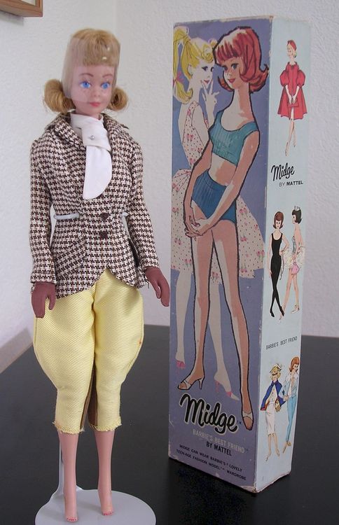 Midge straight legs #860 mint in box, 1963-67 & outfit 1668 | Kaufen ...