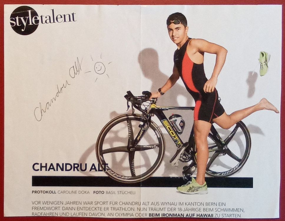 Chandru Alt Autogramm signiert Bild 15x21cm Triathlon (Gebraucht) in ...