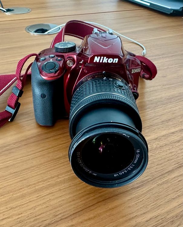 NIKON D 3400 Spiegelreflex-Kamera Digital ROT | Kaufen auf Ricardo