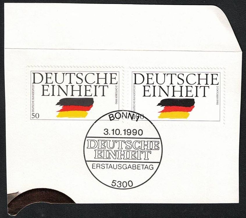 BRD DDR - Sonderstempel Erstausgabe - DEUTSCHE EINHEIT 1990 | Kaufen ...