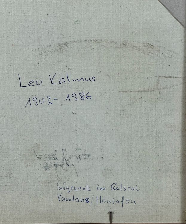 Leo Kalmus (1903- 1986) Sägewerke in Relstal Gemälde (D'occasion) à ...