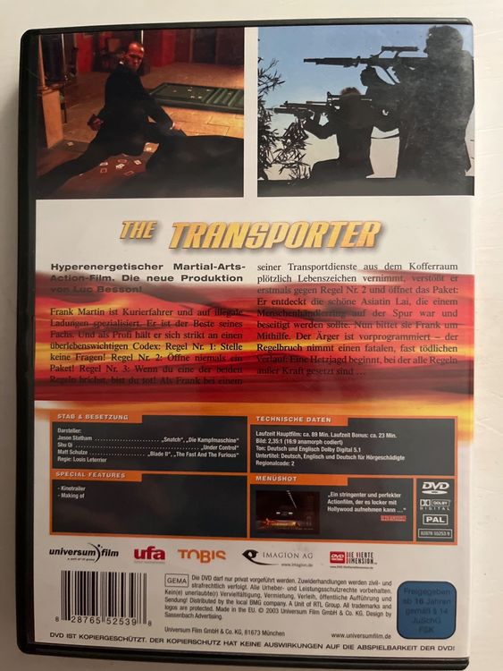 The Transporter (2003) DVD 📀 - Jason Statham (Neu (gemäss Beschreibung)) in Sierre für CHF 0.95 ...