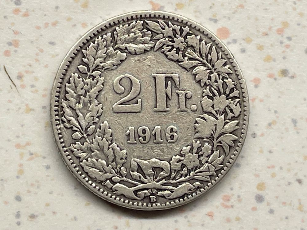 1916 2 Franken sehr rar !! Spitzenjahrgang | Kaufen auf Ricardo