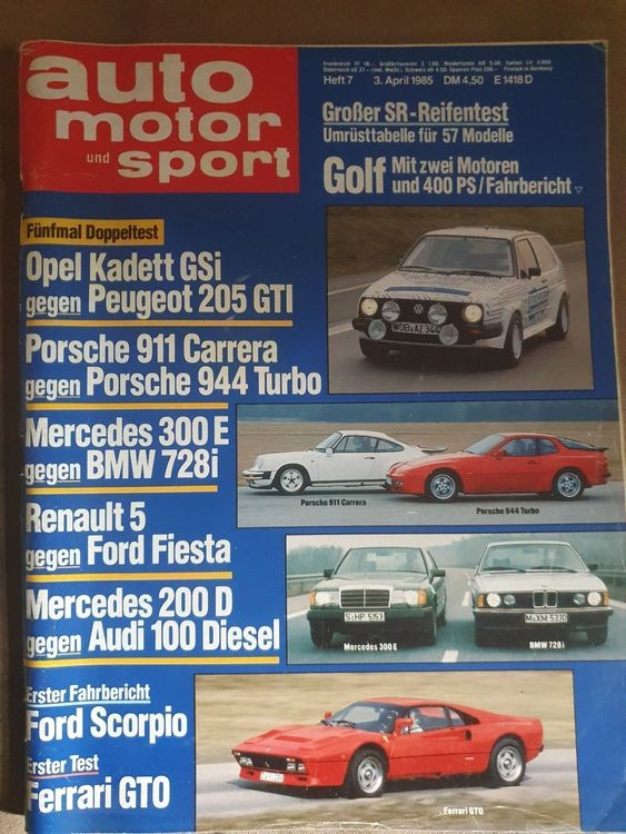 AMS 7/85 Ferrari GTO Peugeot 205 GTI 305 R5 BMW 728i xa (Gebraucht) in ...