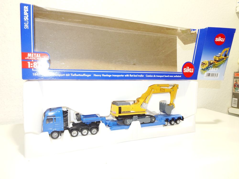 Siku Lastwagen Schwertransport Bagger Liebherr 974 HO 1847 (Neu (gemäss ...