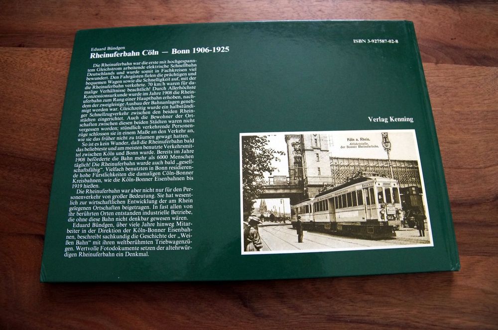 Rheinuferbahn Cöln-Bonn 1906-1925 - Kenning Verlag | Kaufen auf Ricardo
