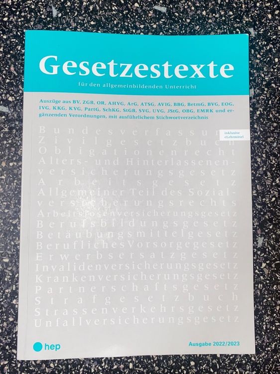 Gesetzestexte für den allgemeinen Unterricht (Neu (gemäss Beschreibung ...