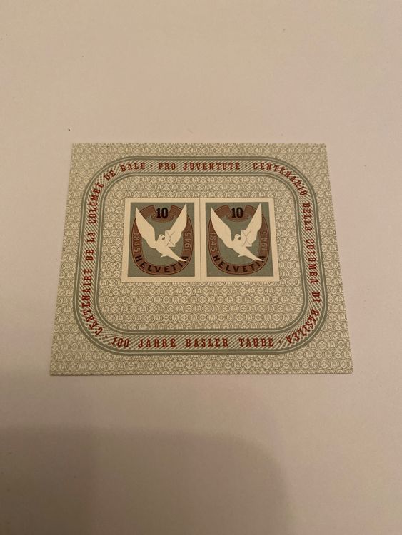 Block 100 Jahre Baslertaube ** Postfrisch | Kaufen auf Ricardo