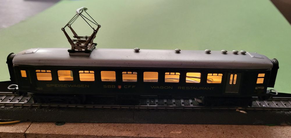 MÄRKLIN 348/2 - SBB - SPEISEWAGEN - Blechgehäuse - 1952 (Gebraucht) in Biel/Bienne für CHF 25 ...