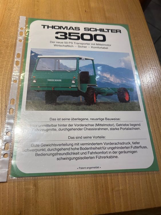 Thomas Schilter 3500 Transporter Prospekt (Gebraucht) in Lienz für CHF ...
