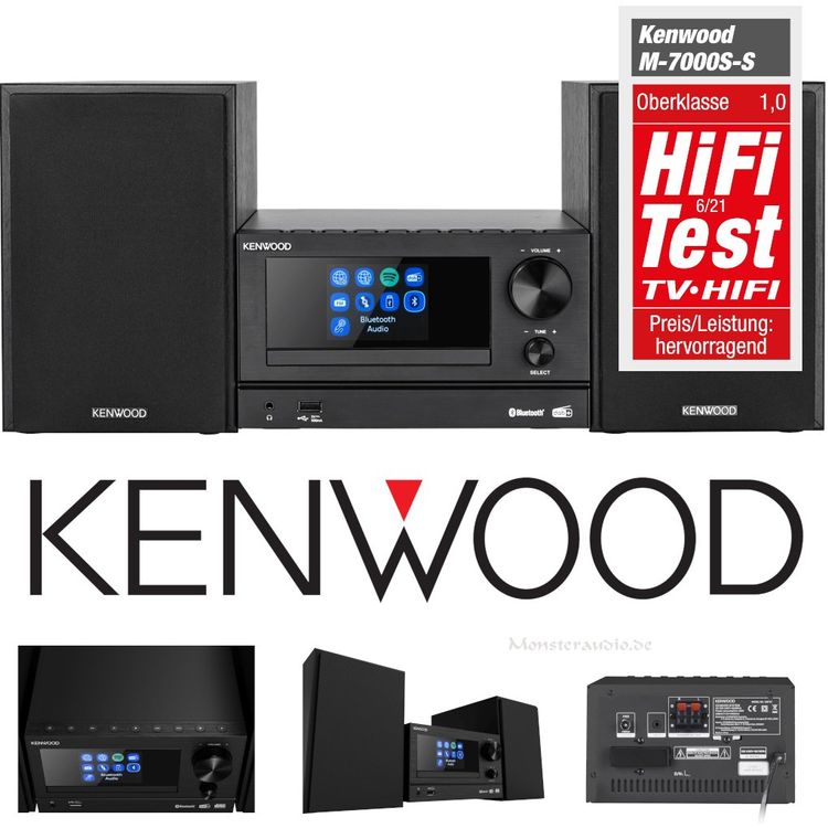 Kennwood M-7000S-B Smart Micro Hi-Fi System DAB+ CD Internet (Neu und ...