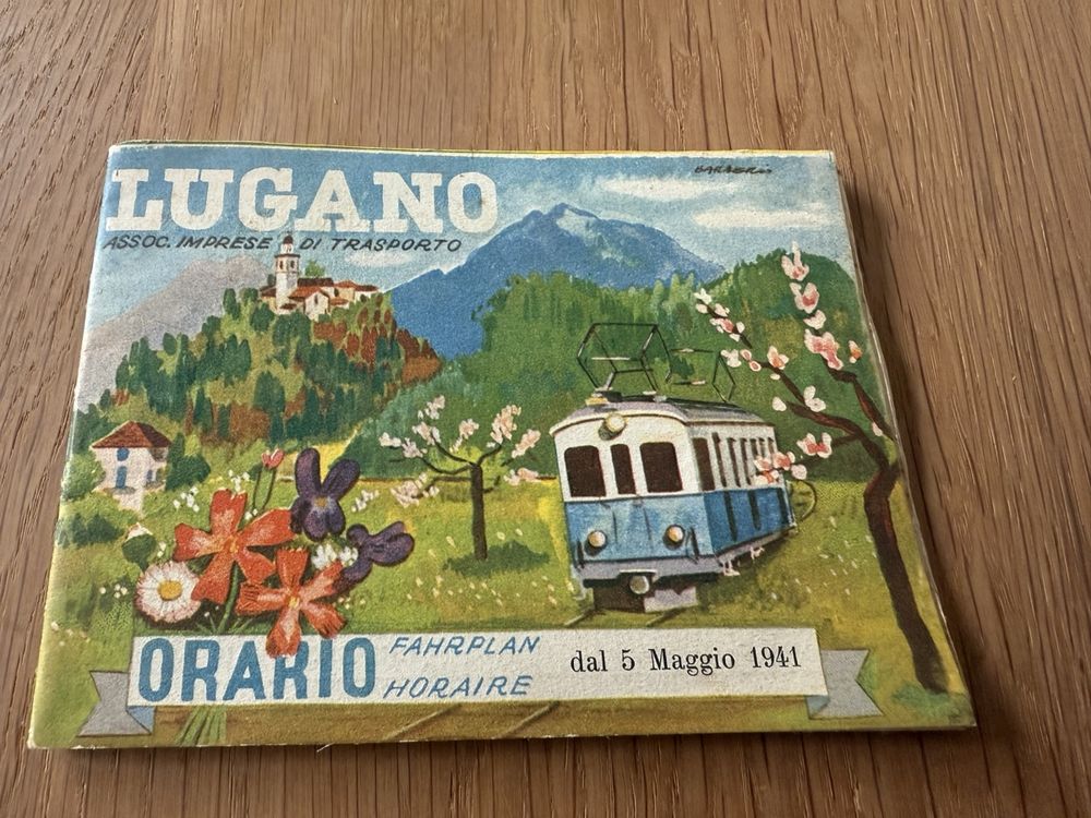 Eisenbahn Lugano Fahrplan 1941, seltene Ausgabe,Top Zustand! (Gebraucht) in Schupfart für CHF 29 ...