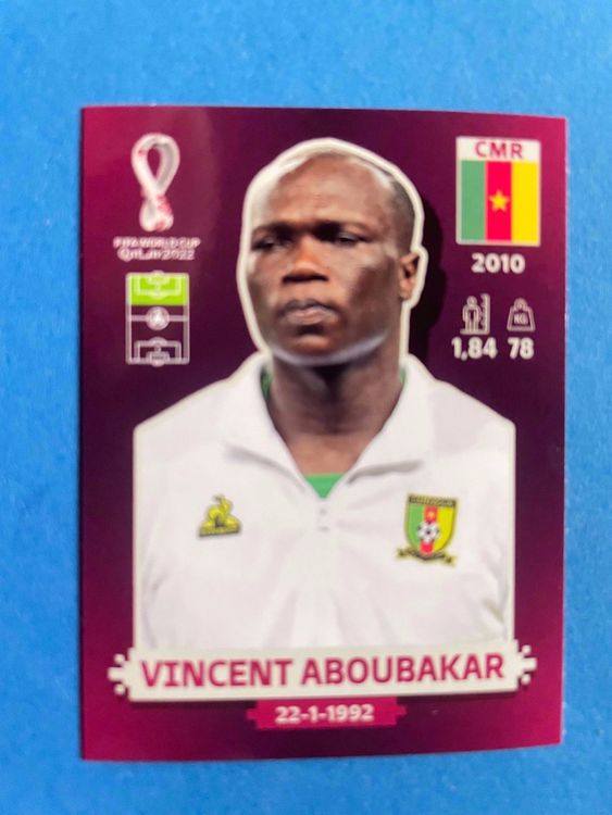 CMR 16 Panini WM 2022 VINCENT ABOUBAKAR (Neu (gemäss Beschreibung)) in ...