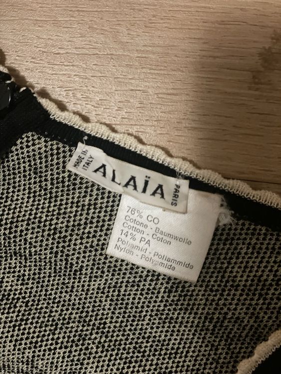 Robe Alaïa en coton, noir et blanc - Taille (Gebraucht) in Thonex für ...