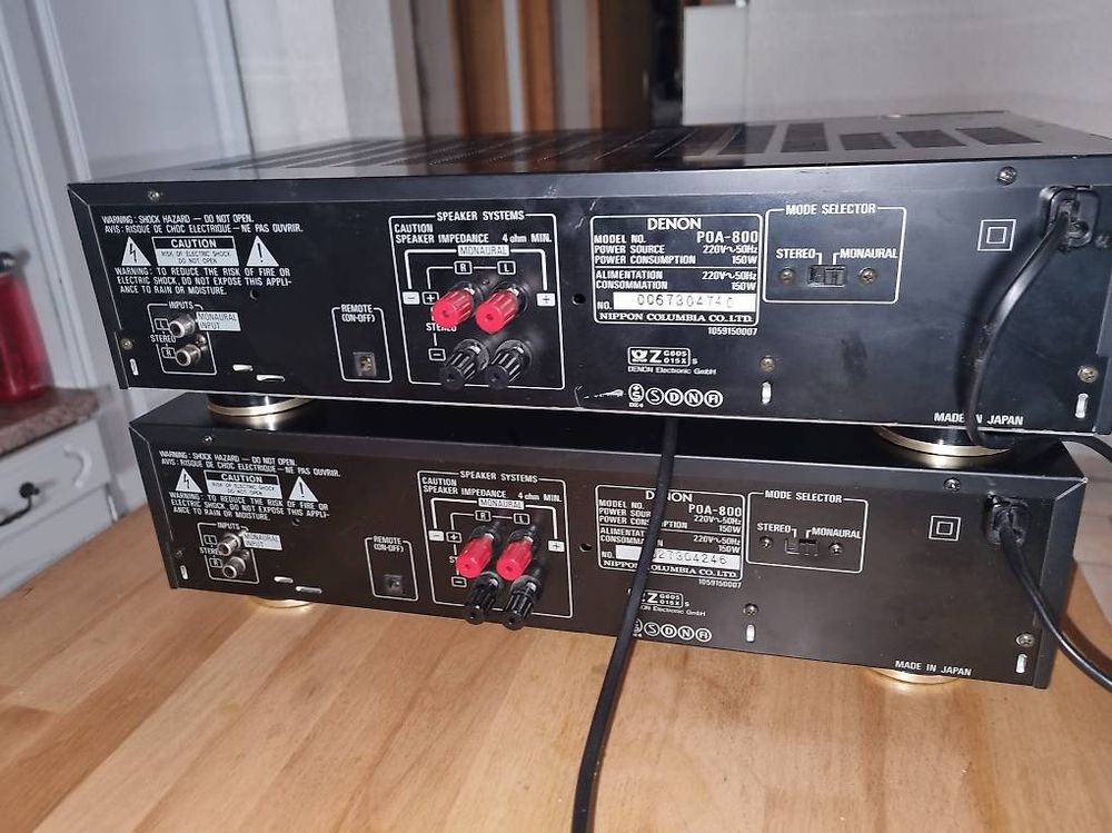 Deux amplis de puissance denon poa 800 (Gebraucht) in Arnex-sur-Orbe für CHF 250 – nur Abholung ...