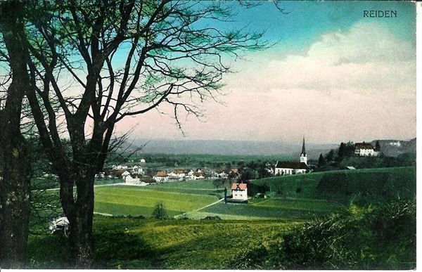 Reiden LU Dorfansicht unverbaut 1930 sehr gut erhalten (Neu (gemäss ...