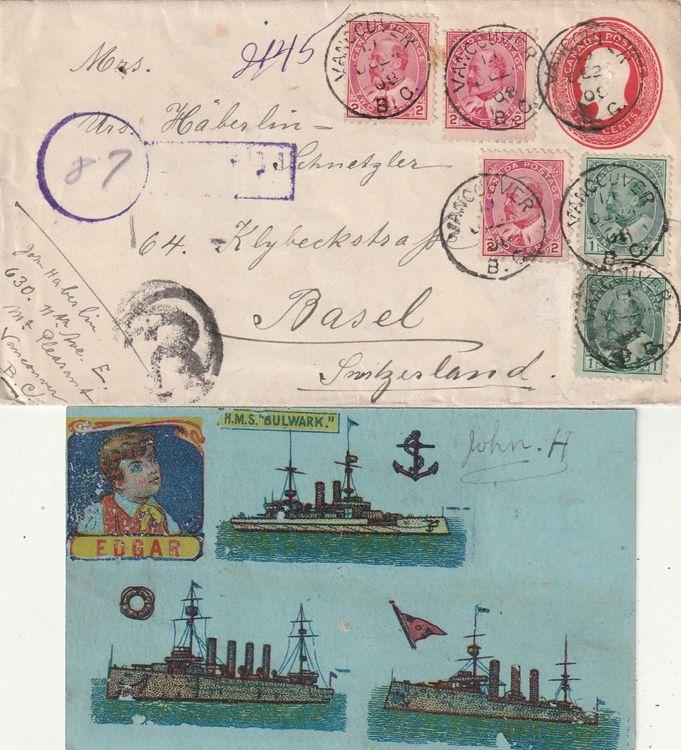 Canada R-Gs-Brief mit Zusatzfrankatur und Inhalt (Gebraucht) in Rorschacherberg für CHF 16 – mit ...