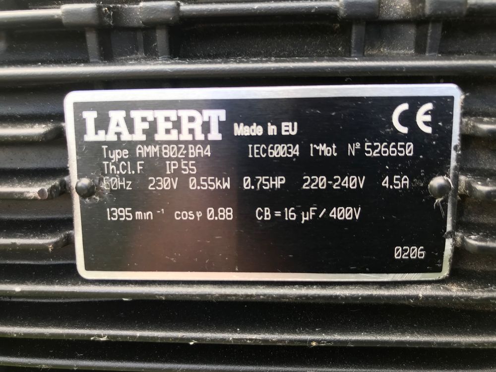 FLUID-O-TECH Pumpe 500 l/h - 1/2 Zoll mit Lafert Elektromot (Neu und originalverpackt) in Thusis ...