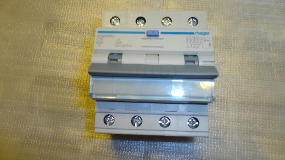 FI/LS Hager ADM466C 6kA 4P C16A/30mA (Neu und originalverpackt) in ...