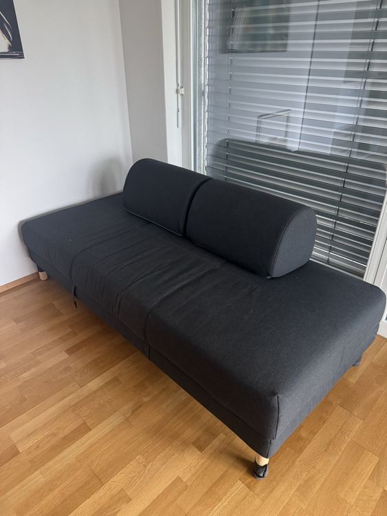 Schlafsofa Bettsofa Sofa mit Bettkasten Anthrazit (Gebraucht) in Bülach für CHF 80 – nur ...