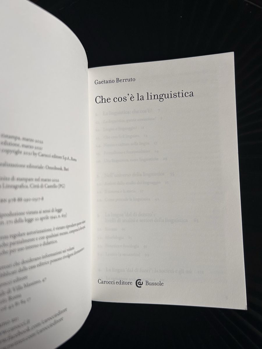 "Che cos'è la linguistica" by Gaetano Berruto - Italian (49) (Neu ...