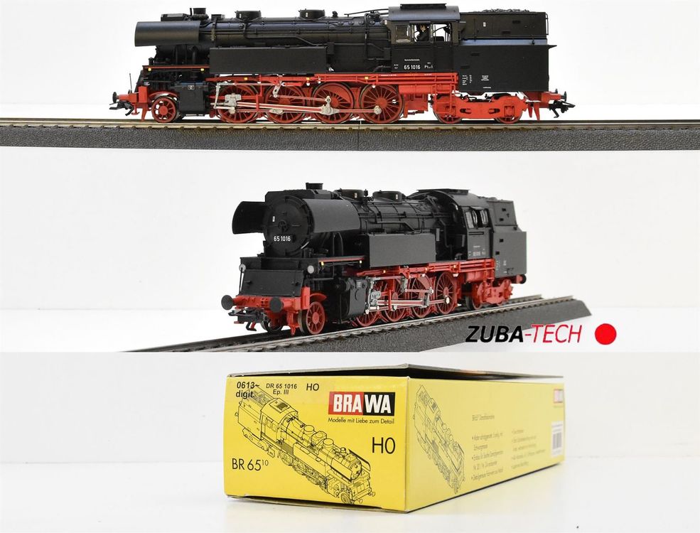 Brawa 0613 Dampflok BR 65, DR H0 WS Digi (Neu (gemäss Beschreibung)) in ...