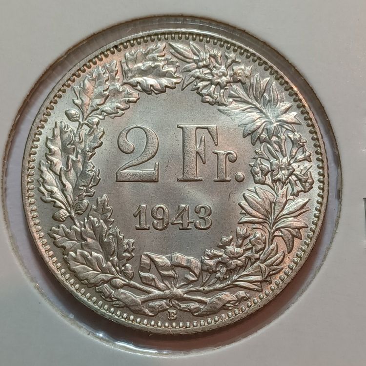 2 Franken 1943 stgl (Gebraucht) in Pfäffikon ZH für CHF 25 – mit Lieferung auf Ricardo kaufen