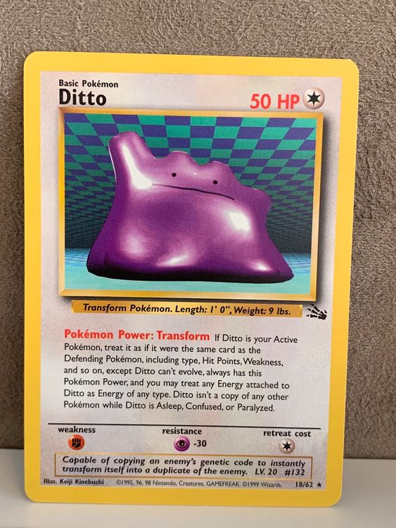 Ditto Rare ENG Fossil Pokemon 18/62 (Gebraucht) in für CHF 8 – mit ...