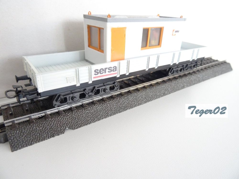 Märklin H0 4473 Niederbordwagen mit Baucontainer sersa (Neu (gemäss Beschreibung)) in Hochdorf ...